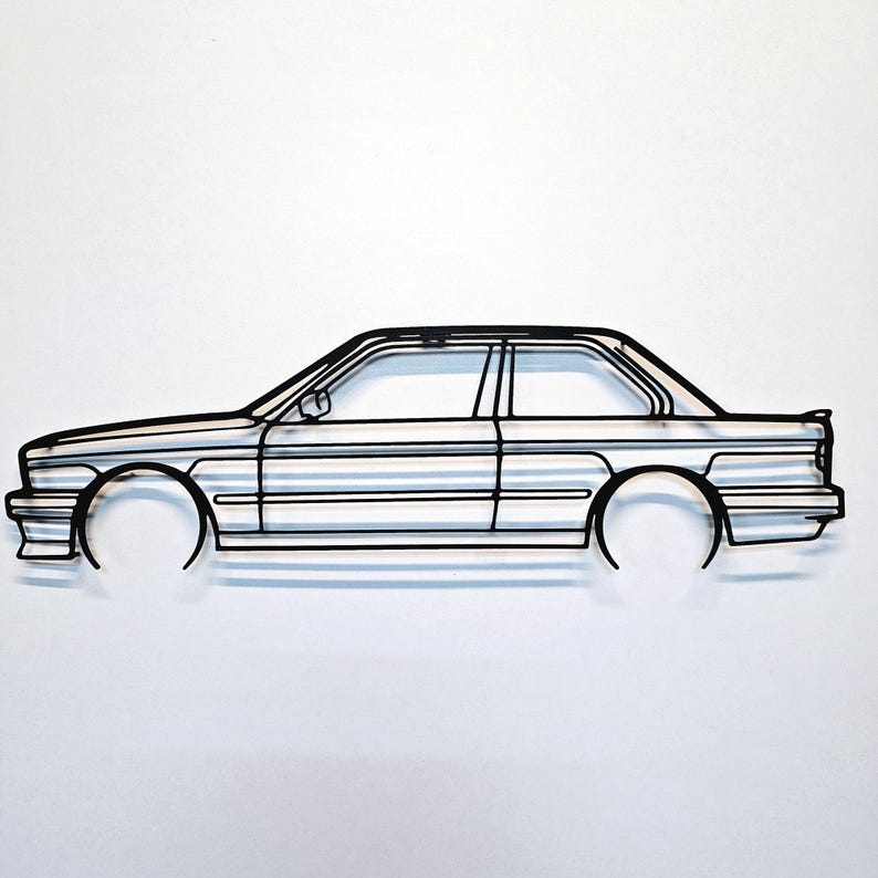 Bmw E30 Detailed Metal Wall Art, Car Garage Wall Sign, E30 Decor, Car ...