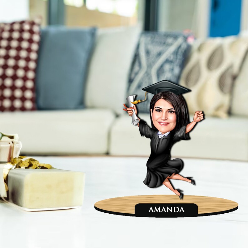 Graduation Figurine Trinket, Graduation Cartoon Portrait, Graduation ...
