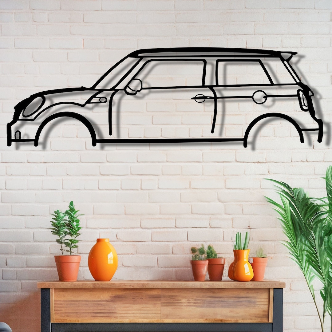 John Cooper Metal Silhouette Wall Art, Cooper Garage Wall Sign, Cooper ...
