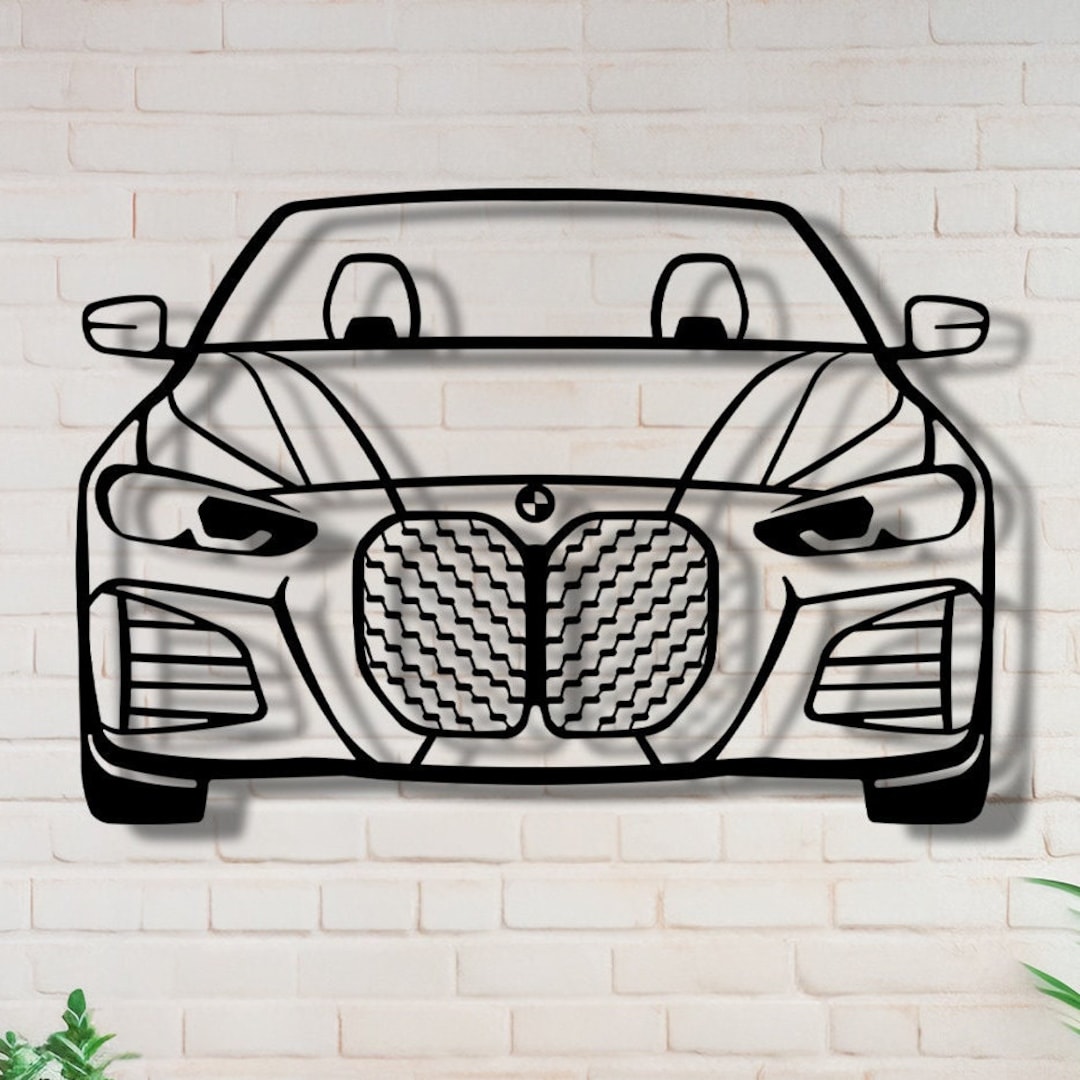 Bmw 4 Metal Wall Art, Car Garage Wall Sign, M4 Decor, Car Lovers Men ...