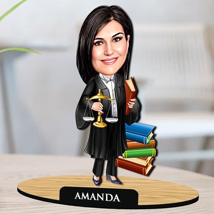 Judge Figurine Trinket, Custom Caricature Portrait, Gift for Her, Home ...
