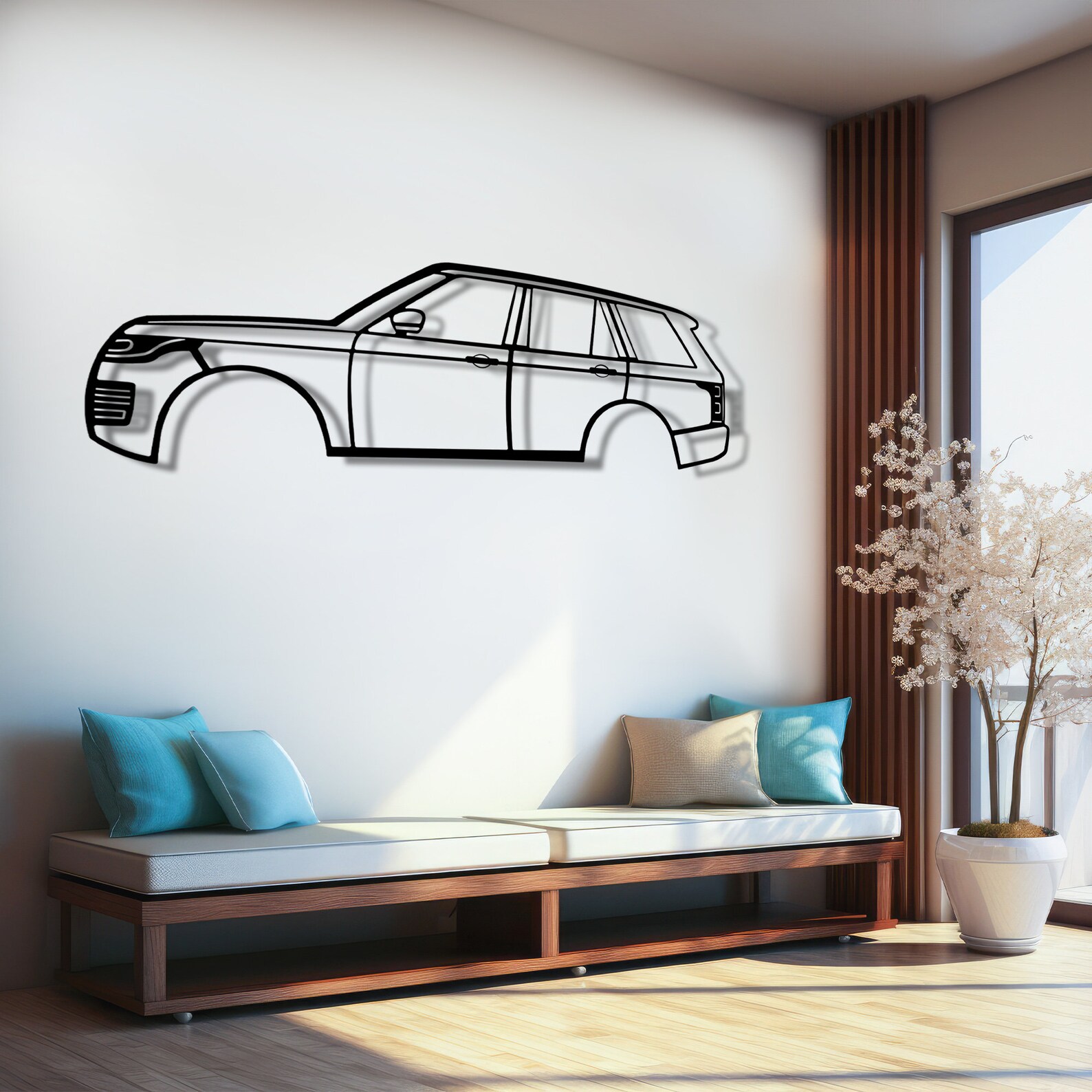 Range Rover Vogue Silhouette, Custom Metal Silhouette Wall Art, Car ...