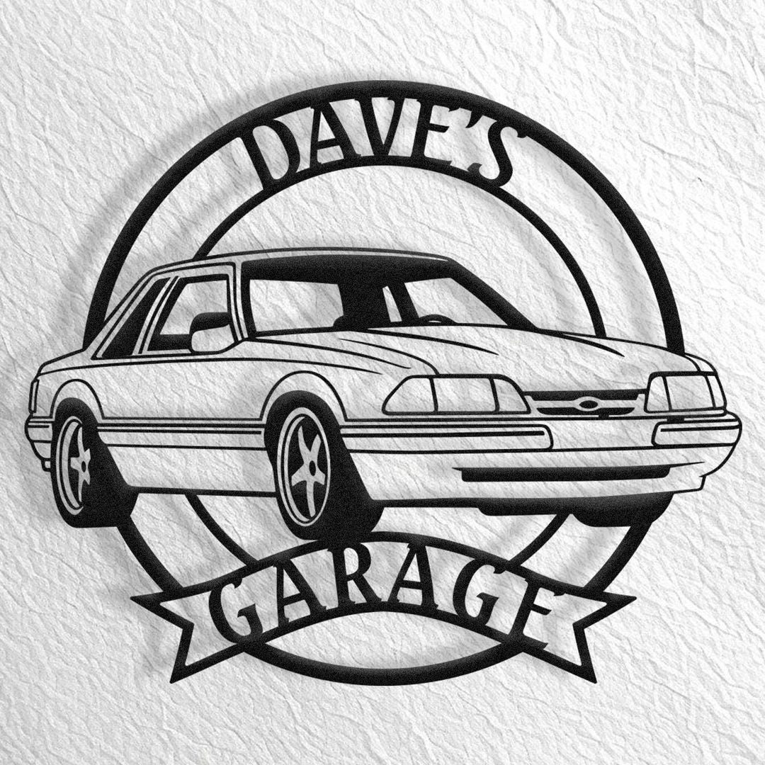 1989 Ford Mustang Notchback Wall Art, Mustang Garage, Mustang Shelby ...
