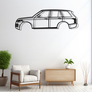 Range Rover Vogue Silhouette, Custom Metal Silhouette Wall Art, Car ...