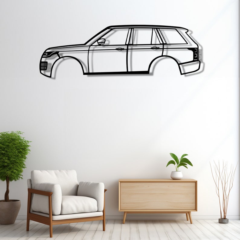 Range Rover Vogue Silhouette, Custom Metal Silhouette Wall Art, Car ...