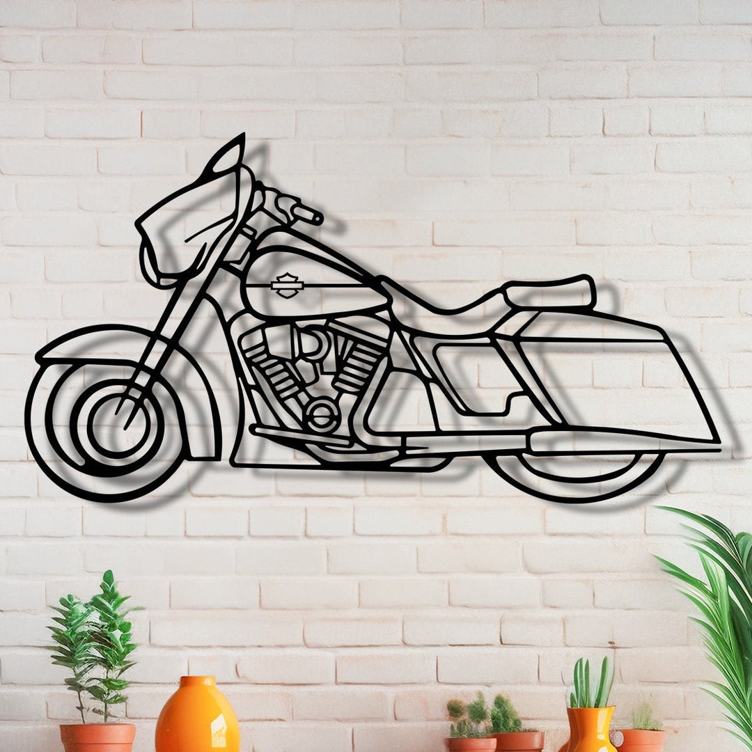 Harley Metal Wall Art, Harley Garage, Harley Wall Sign, Harley Decor ...