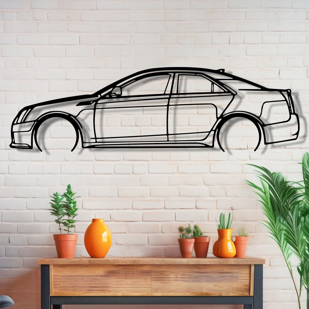 Cadillac CTS-V Metal Wall Art, Car Garage Wall Sign, Cadillac Car Decor ...