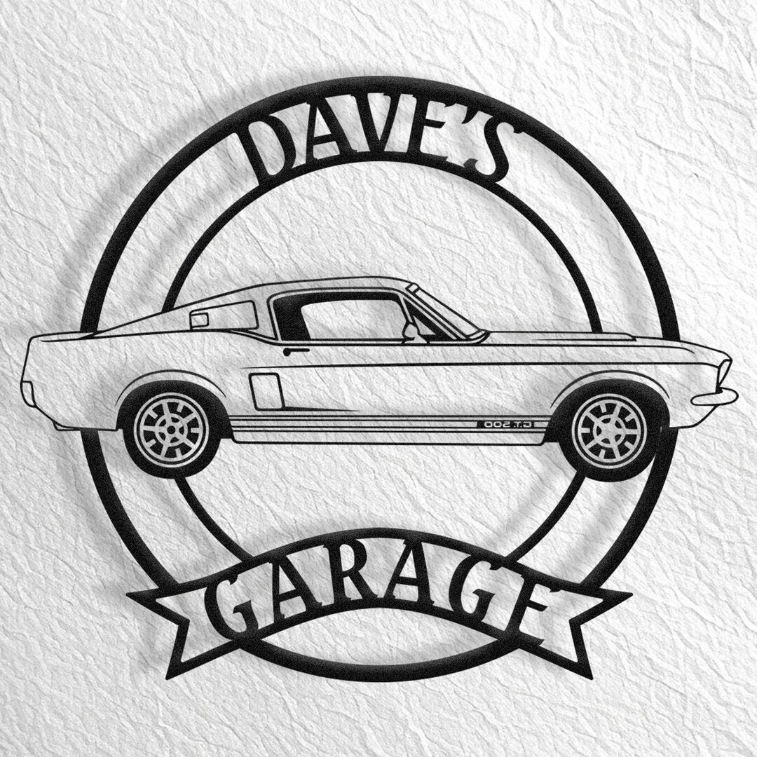 Ford Mustang Wall Art, Mustang Garage, Mustang 1967-68 GT500, Mustang ...