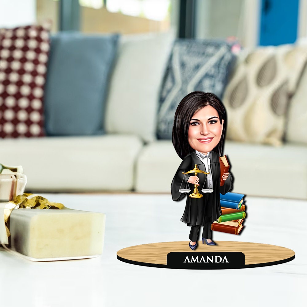 Judge Figurine Trinket, Custom Caricature Portrait, Gift for Her, Home ...
