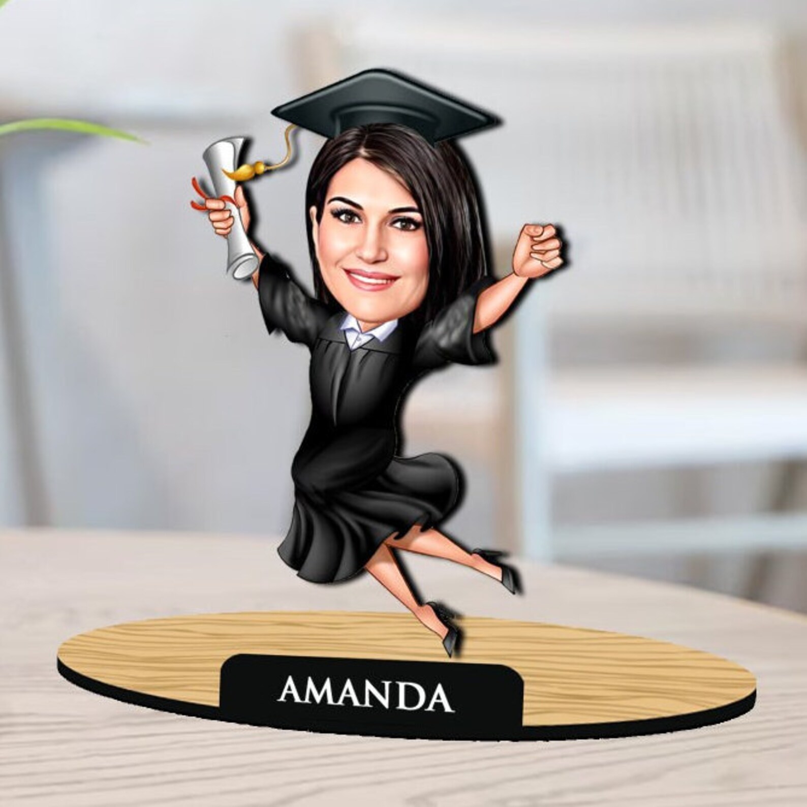 Graduation Figurine Trinket, Graduation Cartoon Portrait, Graduation ...