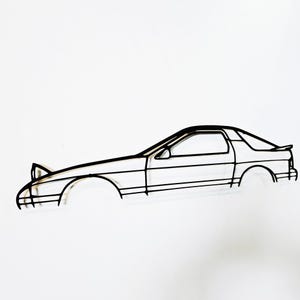 Mazda RX-7 FC GTU Metal Wall Art, Car Garage Wall Sign, Racing ...