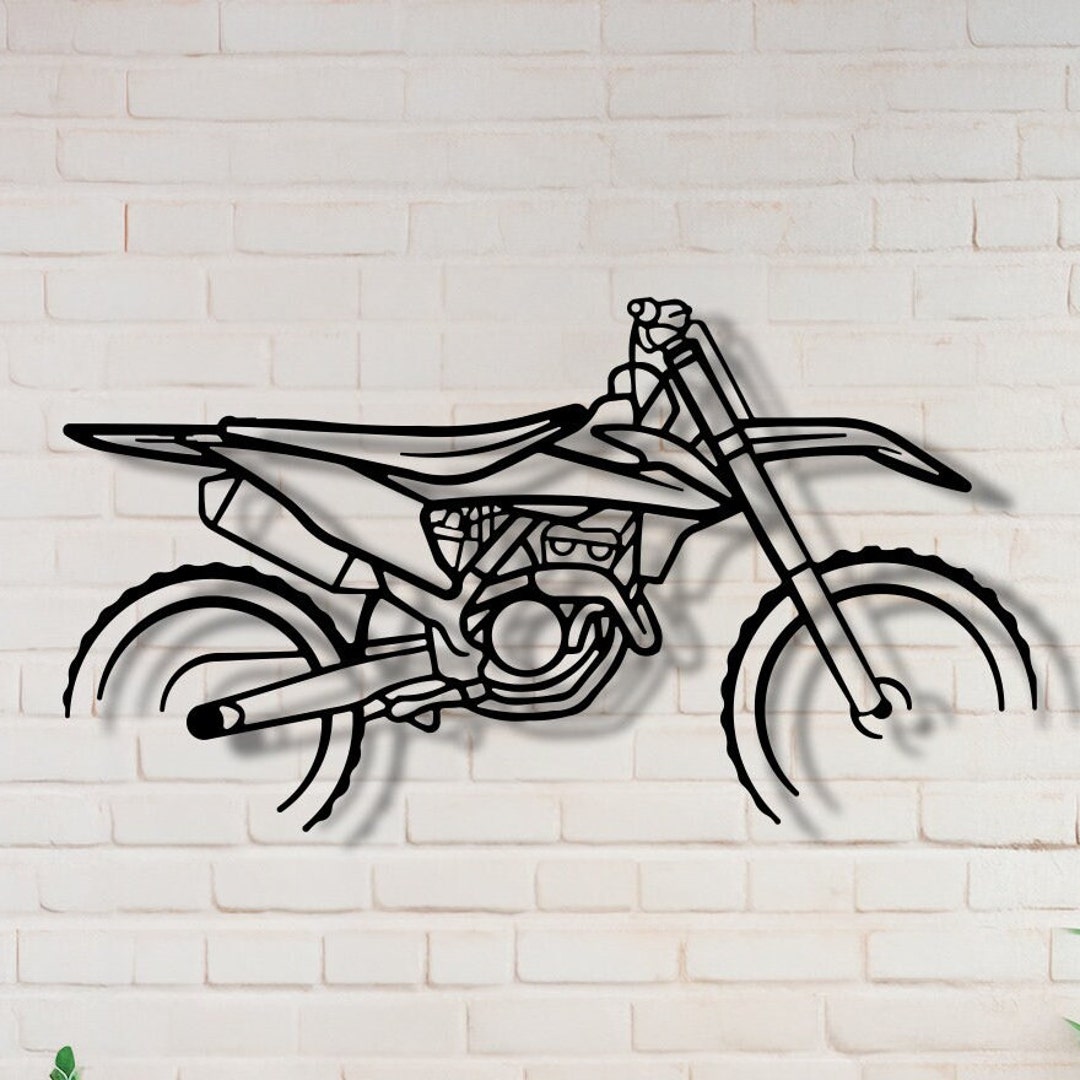 Motocross Metal Silhouette Wall Art, Motocross Garage, Motocross Wall ...
