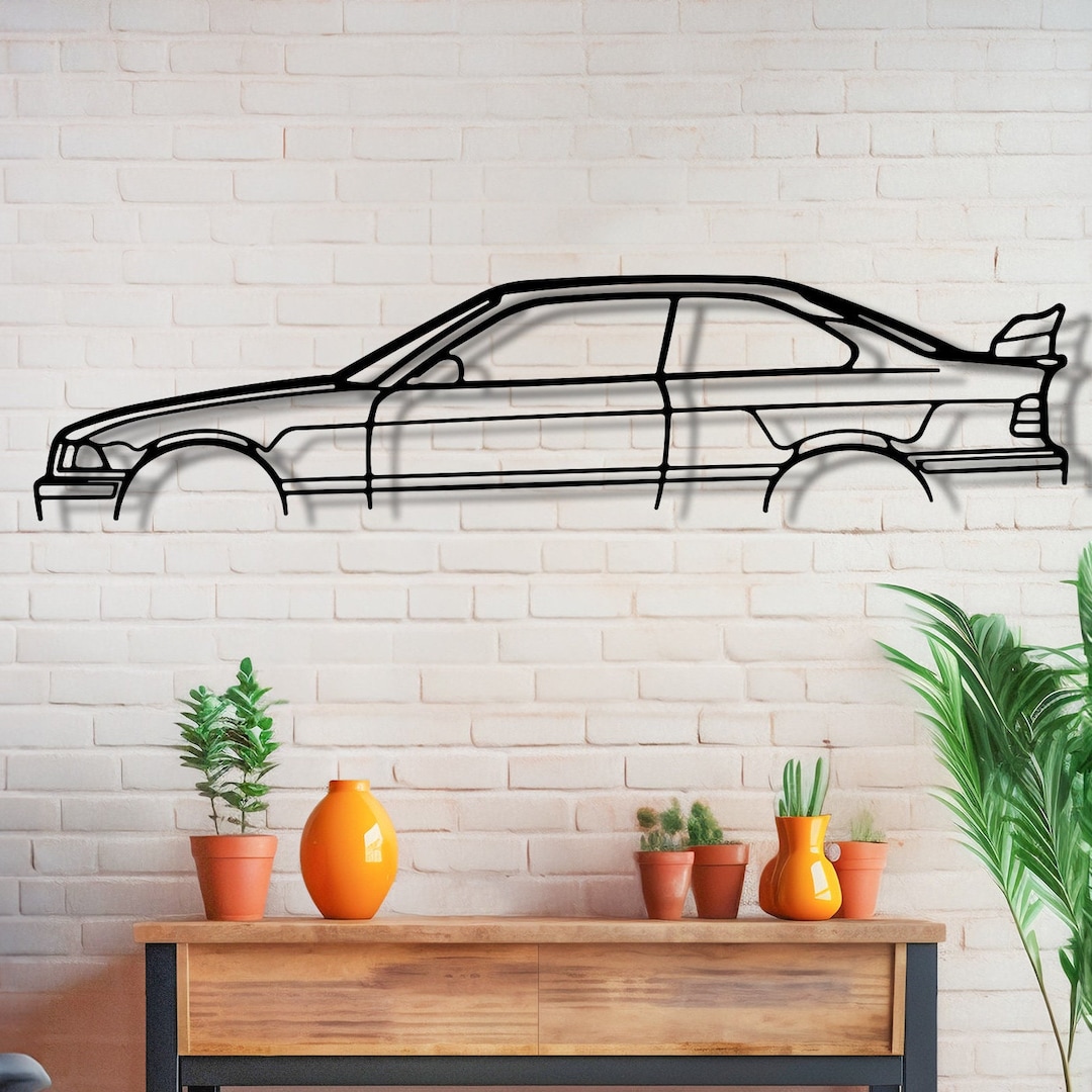 Bmw E36 M3 CS Metal Wall Art, Car Garage Wall Sign, E36 Decor, Car ...