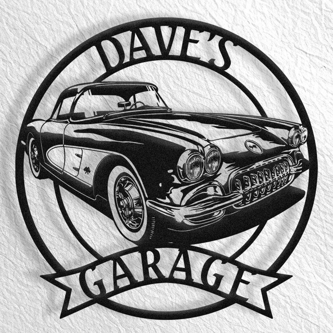 1960 Chevy Convertible Metal Sign, Chevrolet Sign, Garage Sign, Chevy ...