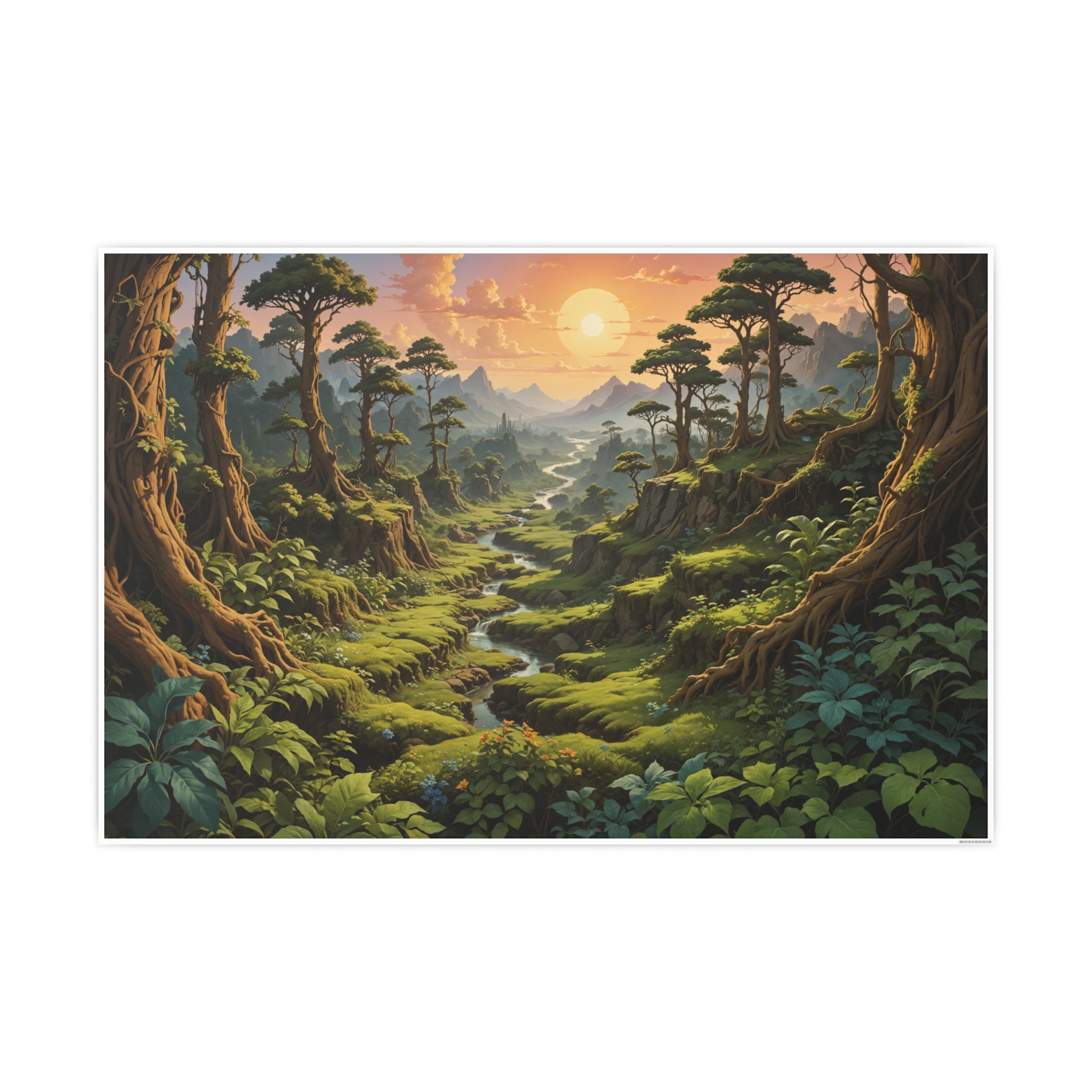 Photo Art Paper Poster. Epic Landscape, Surreal, Futuristic, Weirdcore ...
