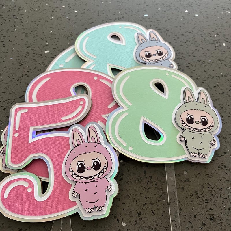 Labubu Cake Toppers - Etsy