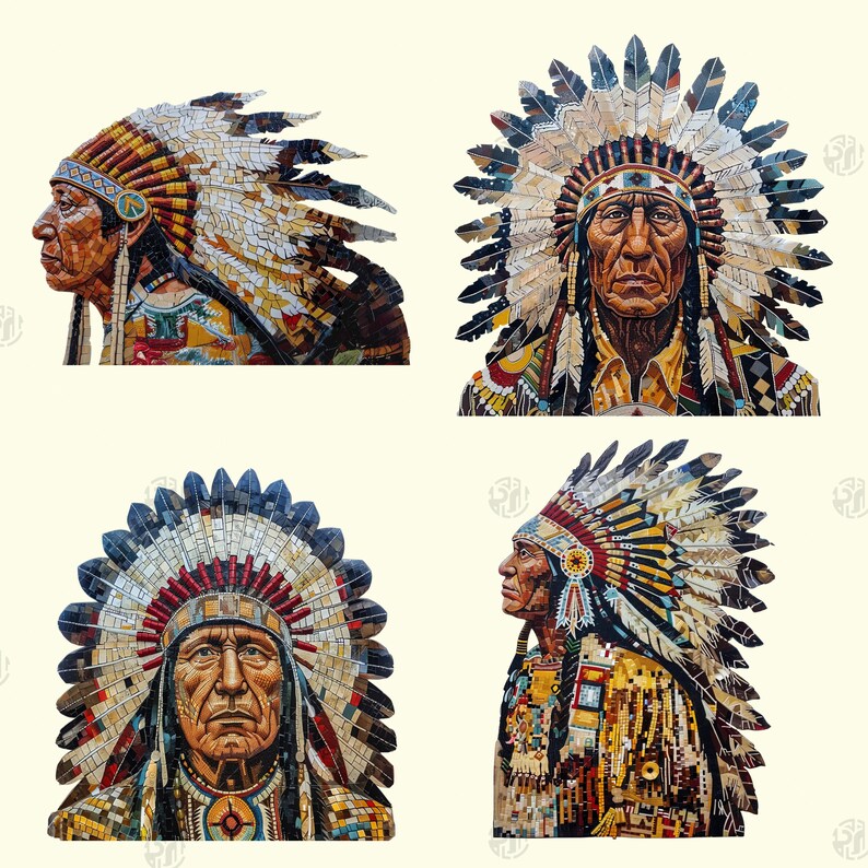 Watercolor Native American Chief PNG, Indigenous Indian Clip Art ...