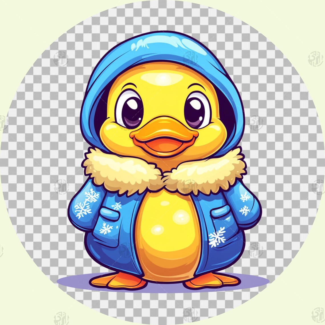 Watercolor Christmas Rubber Duck PNG, Winter Clip Art, Festive Clipart ...