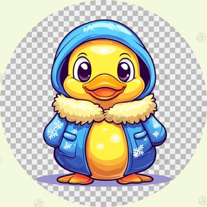 Watercolor Christmas Rubber Duck PNG, Winter Clip Art, Festive Clipart ...