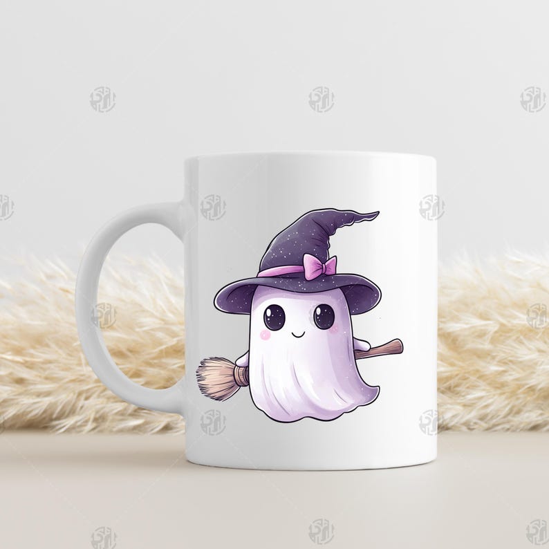 Watercolor Cute Pastel Spooky Ghost PNG, Halloween Clip Art, Kawaii ...