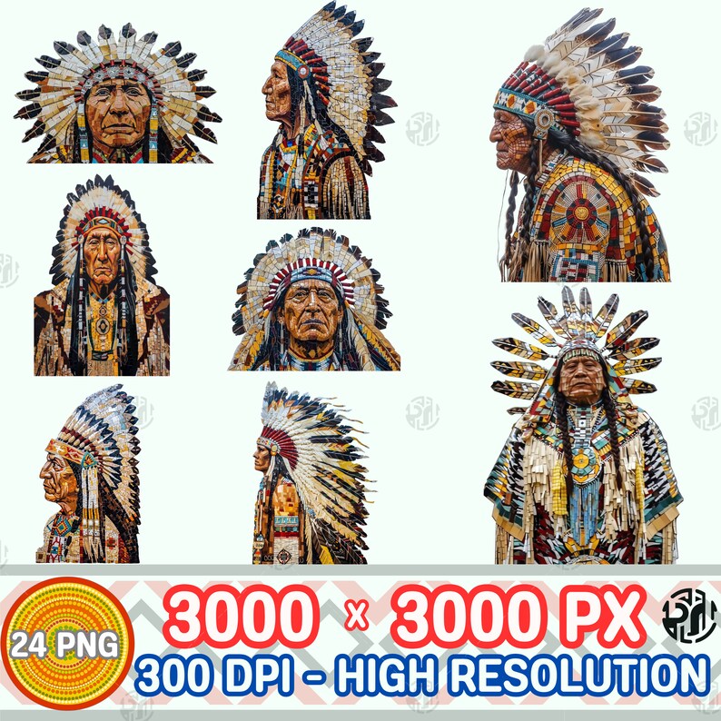 Watercolor Native American Chief PNG, Indigenous Indian Clip Art ...