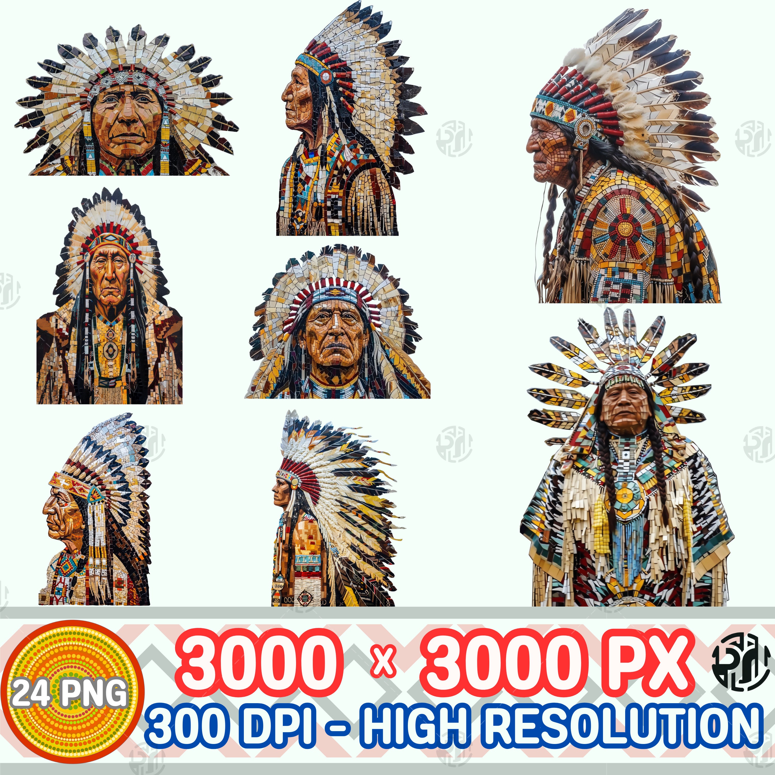 Watercolor Native American Chief PNG, Indigenous Indian Clip Art ...