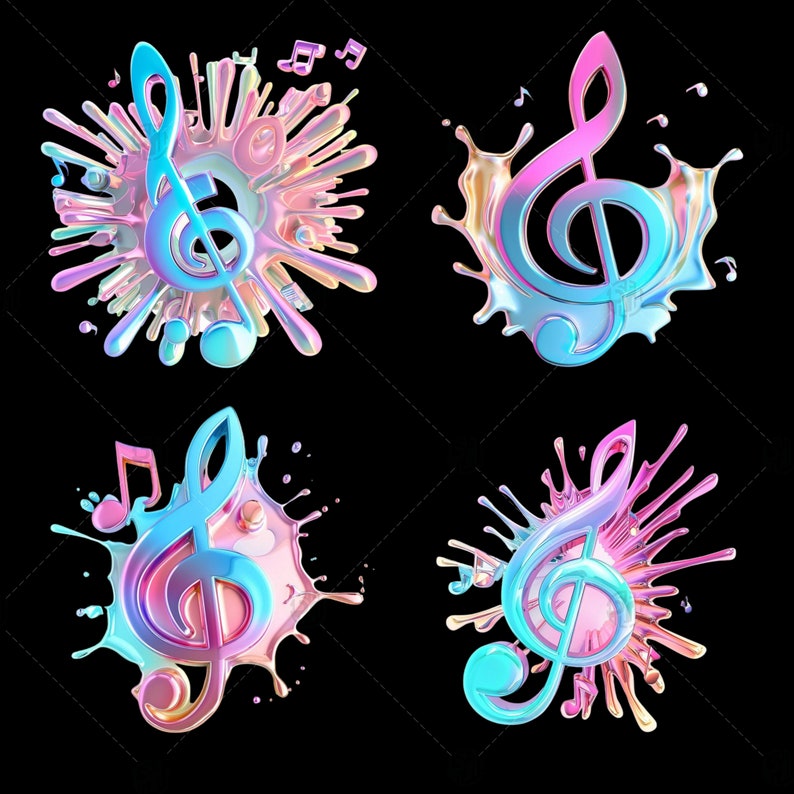 Watercolor Music Notes PNG, Symbol Note Clip Art, Melody Sound Clipart ...