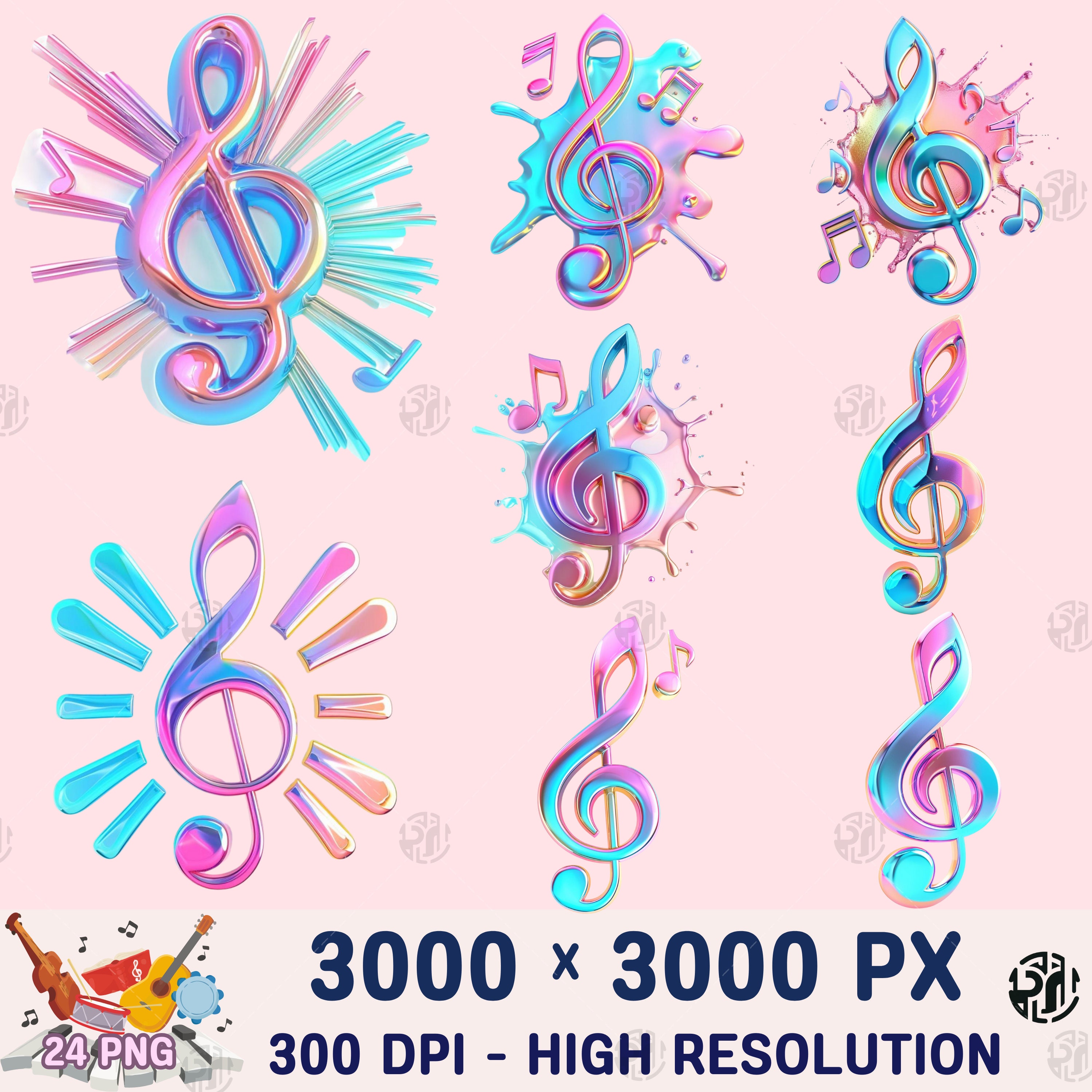Watercolor Music Notes PNG, Symbol Note Clip Art, Melody Sound Clipart ...