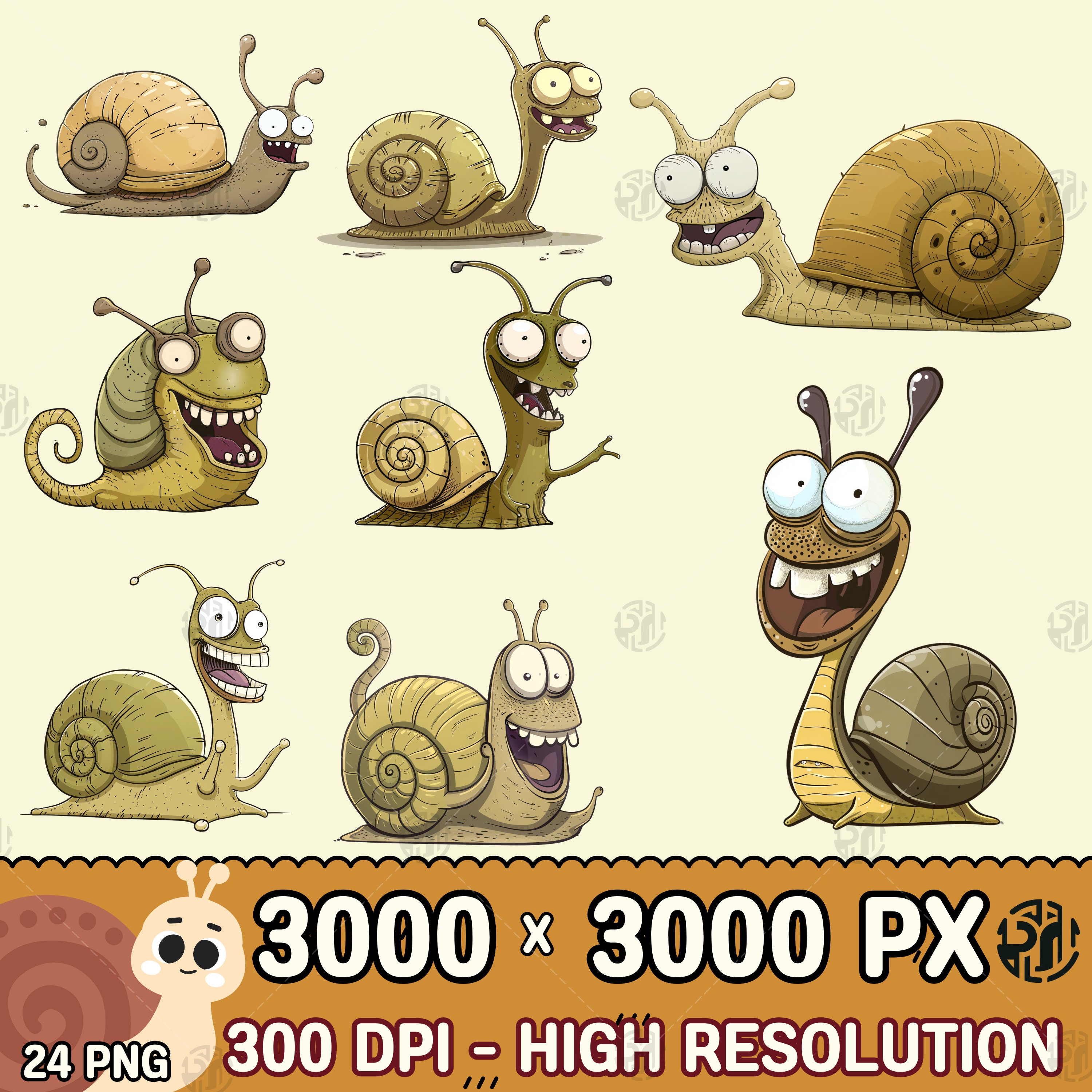 Watercolor Funny Snail PNG, Cute Slow Snails Clip Art, Nature Animal ...