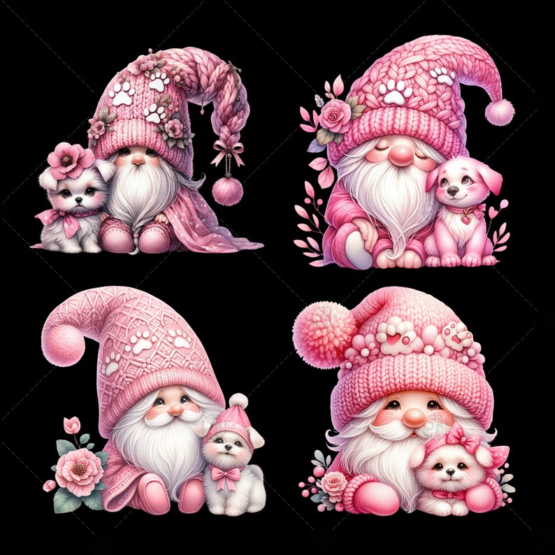 Watercolor Dog Gnome PNG, Cute Puppy Gnomes Clipart, Pet Lover Clip Art ...