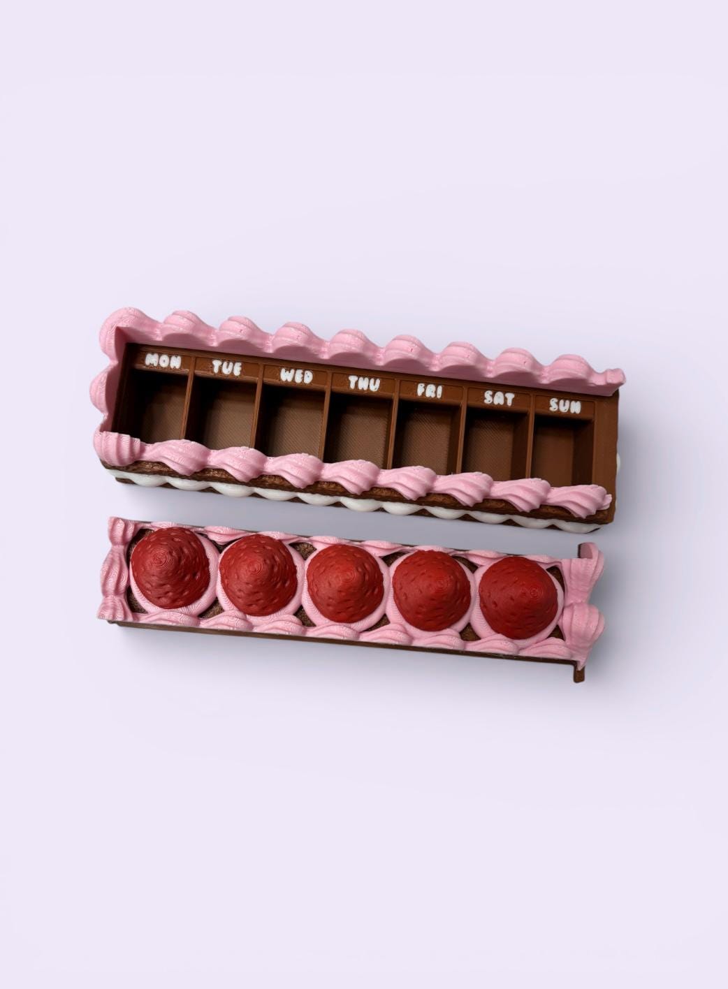 Cake Pill Organizer | 3D Printed Weekly Pill Box | Cute Dessert ...