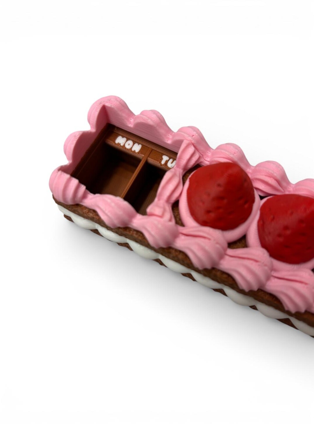 Cake Pill Organizer | 3D Printed Weekly Pill Box | Cute Dessert ...
