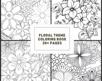 20 Coloring Pages, Swirl Floral Patterns, Relaxing Flower Designs ...