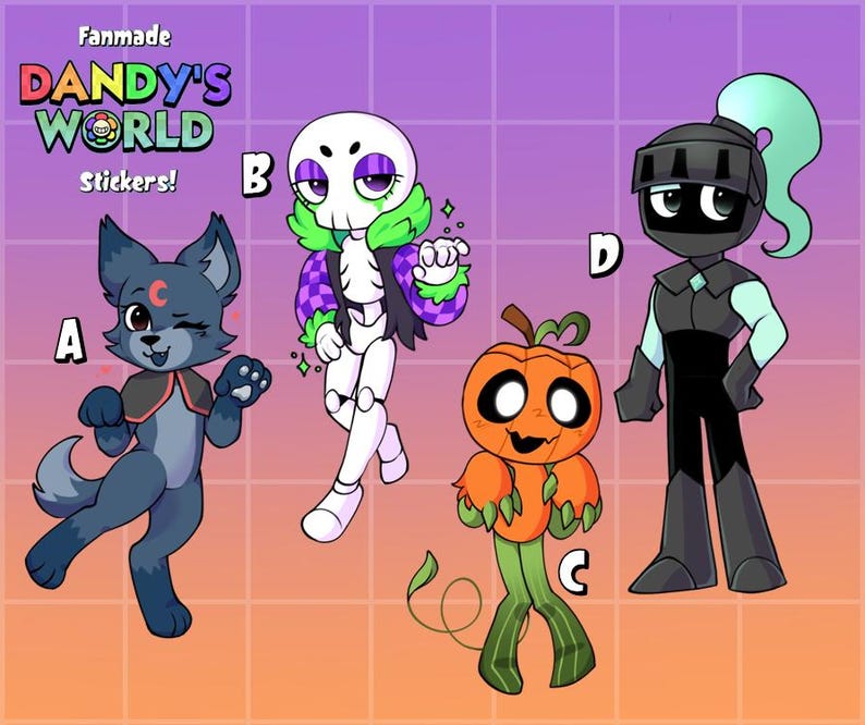 3in Halloween Dandys World Stickers - Etsy