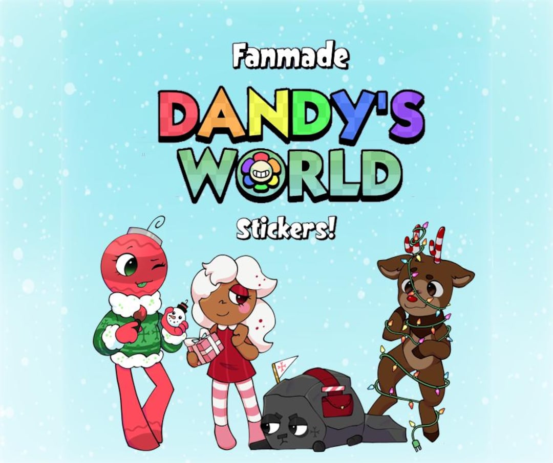 Dandy World Christmas Stickers - Fanmade 3in - Etsy