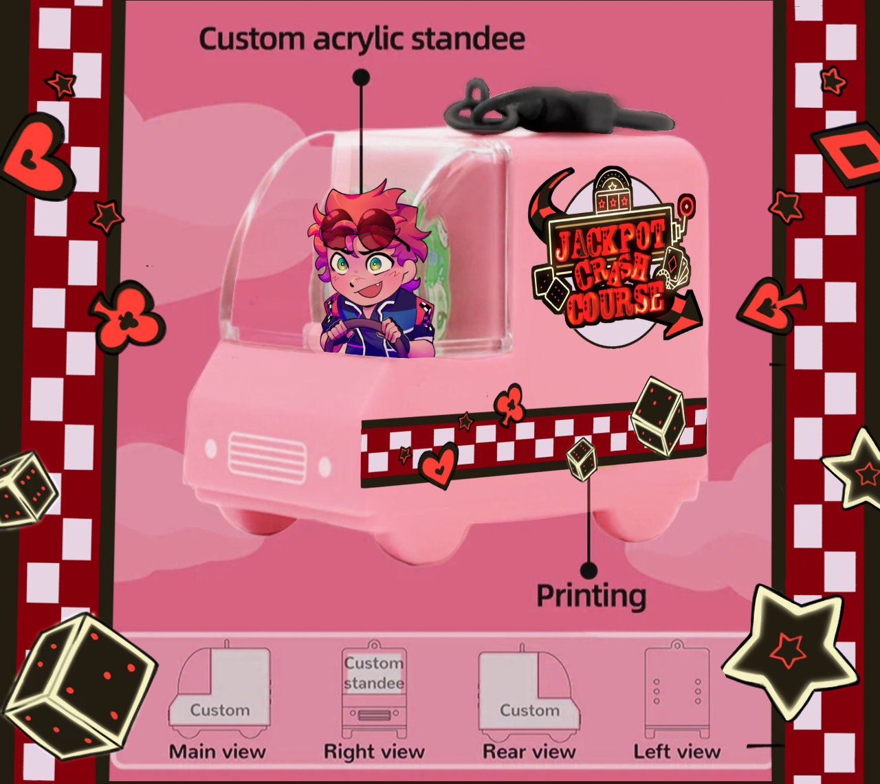 Peorder! - Fanmade Benny Keychain | Jackpot Crashcourse - Etsy