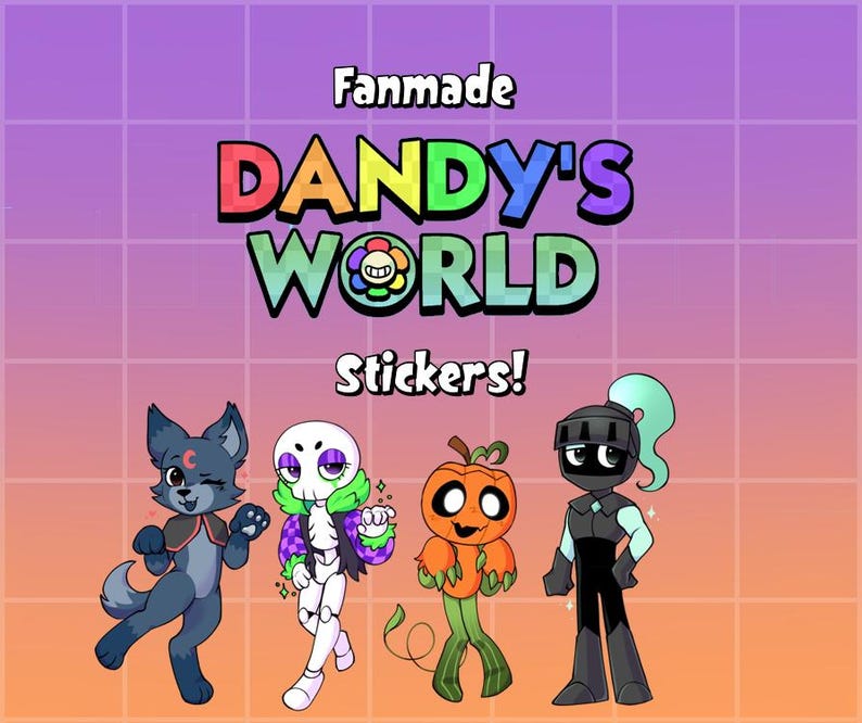 3in Halloween Dandys World Stickers - Etsy