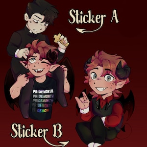 Fanmade Deadplate Demon AU Print + Stickers! - Etsy