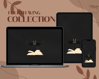 Phone Wallpaper Bundle Fourth Wing Inspired Fantasy iPhone Android - Etsy