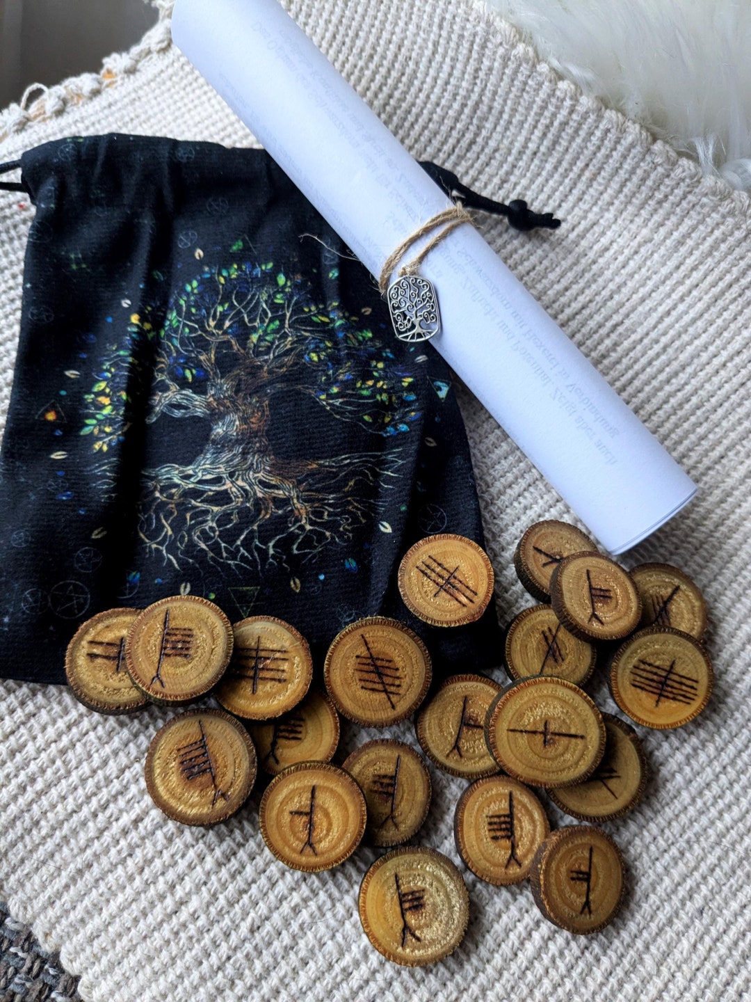 Ogham Oracle (tree Sign Oracle) Made of Hazelnut Wood - Etsy