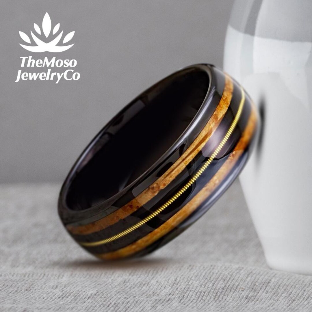 Mens Wedding Band Guitar String, Guitar String Wedding Band, Mens Ring ...