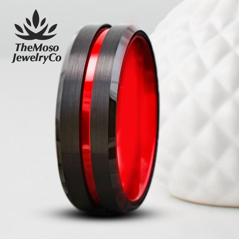 Firefighter Wedding Ring - Etsy