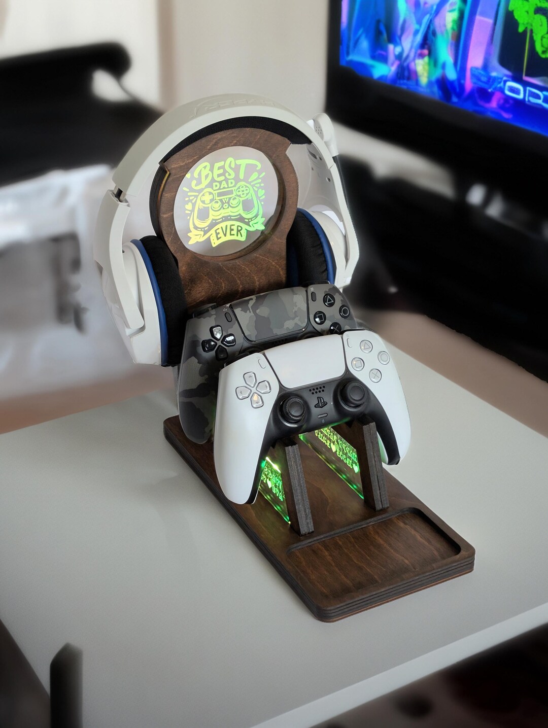 Personalized Controller Stand, RGB Game Controller Holder, Headphone ...
