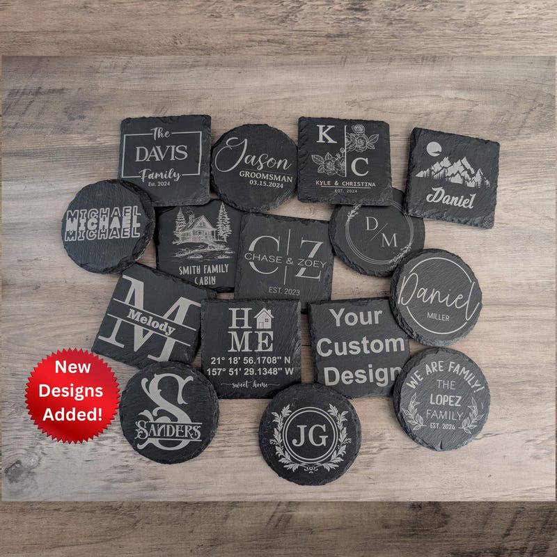 Laser Engraved Coasters - Etsy