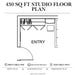 430 Sq Ft Studio Apartment Floor Plan | Tiny Home Design (PDF + DWG) - Etsy