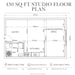 430 Sq Ft Studio Apartment Floor Plan | Tiny Home Design (PDF + DWG) - Etsy