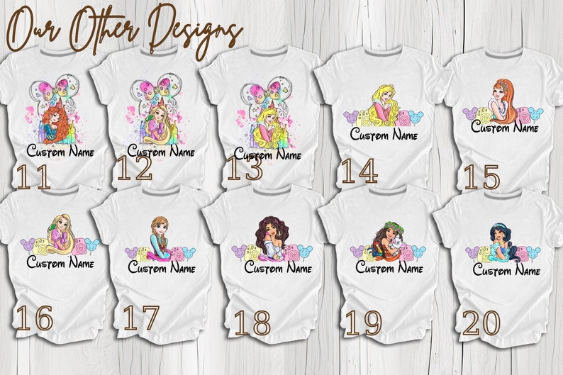 2024 Personalized Disney Princess Shirt, Custom Princess Kids Tee, Cinderella Birthday Shirt ...