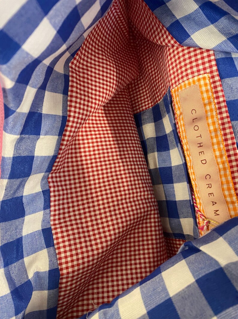 Blue and White Checkered Tote Bag, Oversized Checkerboard Bag, Retro ...