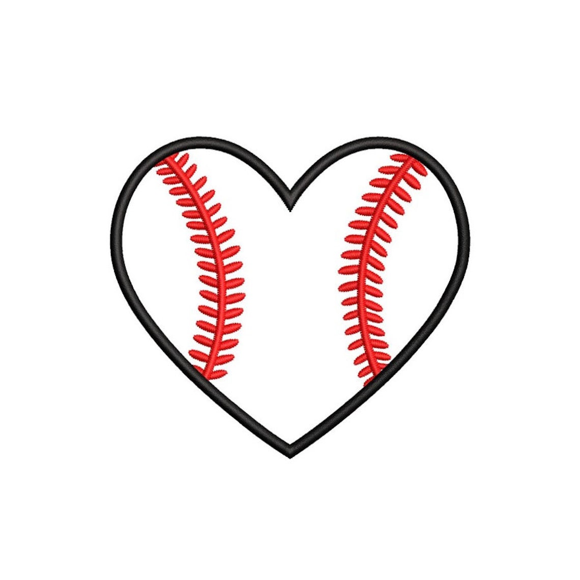 Baseball Heart Machine Embroidery Design, Digital File, 4 Sizes - Etsy