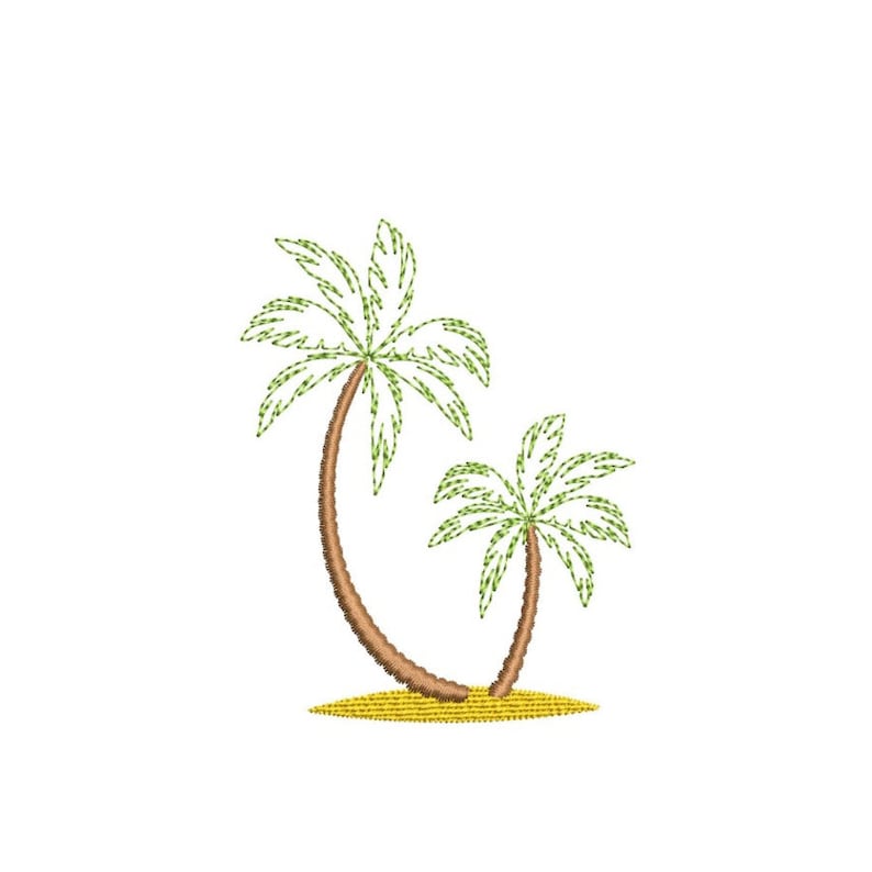 Palm Embroidery Design, Digital File, 3 Sizes - Etsy
